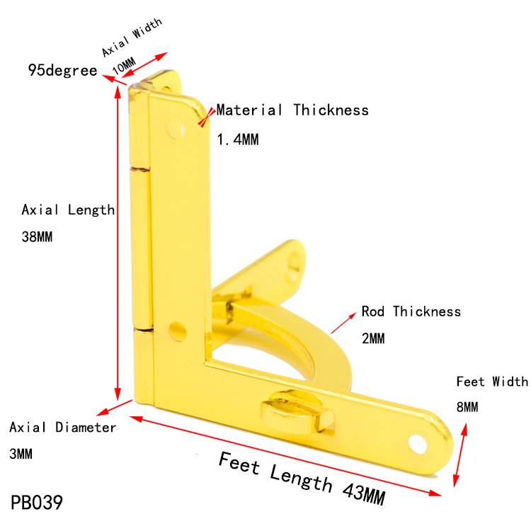 PB039 Gold Plated Solid Brass Quadrant Hinge-Brass -FOSHAN GEXIN METAL ...